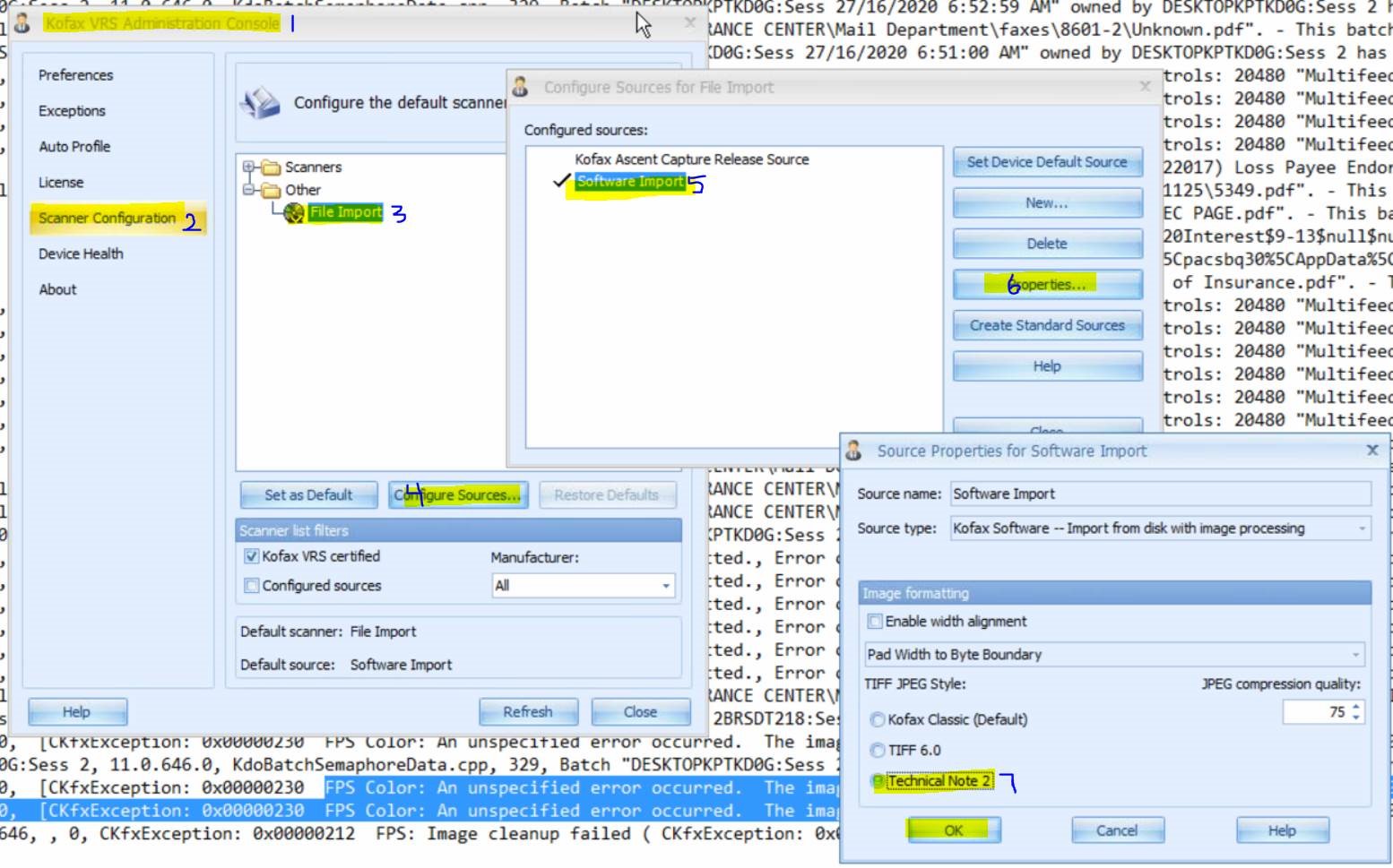 FPS Color: An unspecified error occurred. The image could be an unsupported format. Error -289